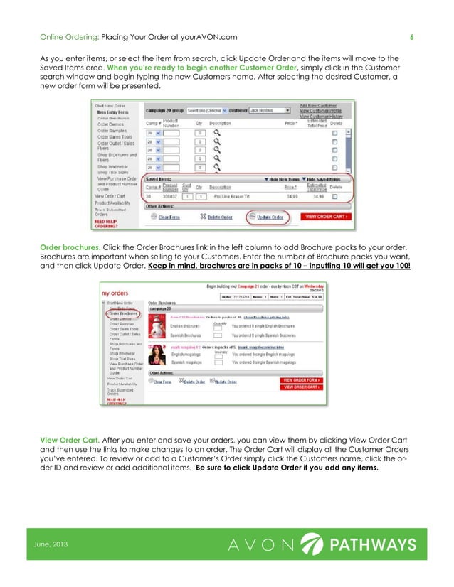 Guide to placing your Avon order online | PDF | Technology & Computing