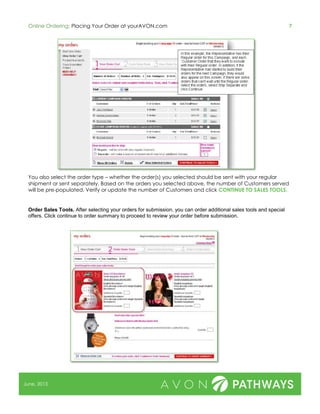 Guide to placing your Avon order online | PDF
