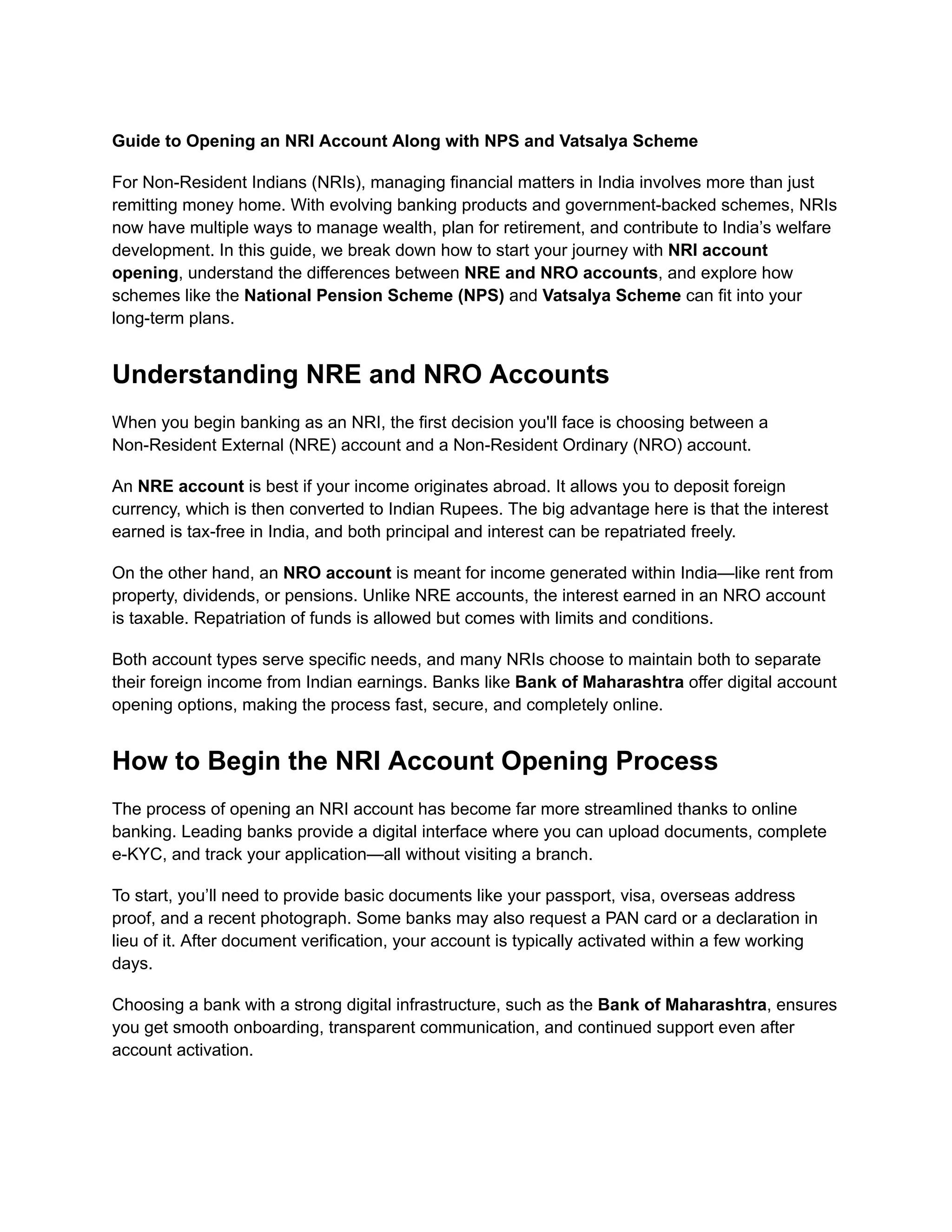 Guide to Opening an NRI Account Along with NPS and Vatsalya Scheme.pdf