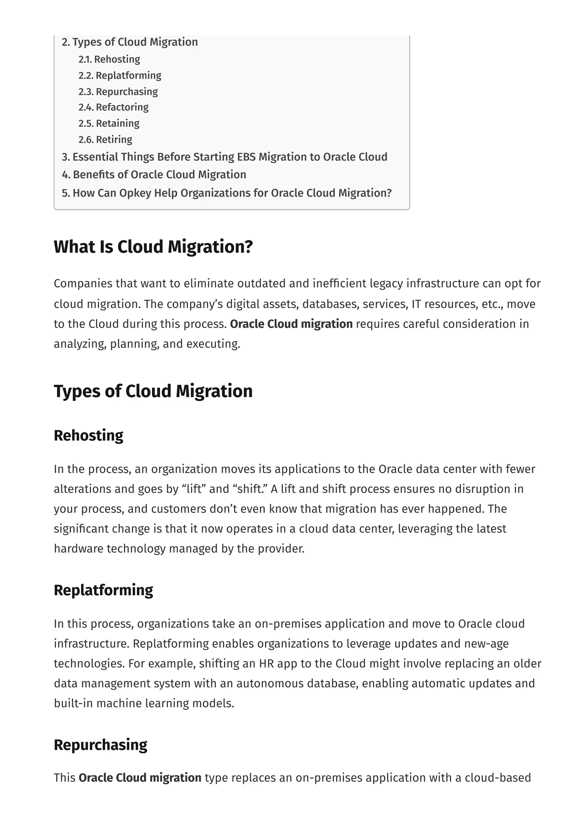 Guide To Oracle Cloud Migration Strategies Considerations And Opkey Automation Pdf