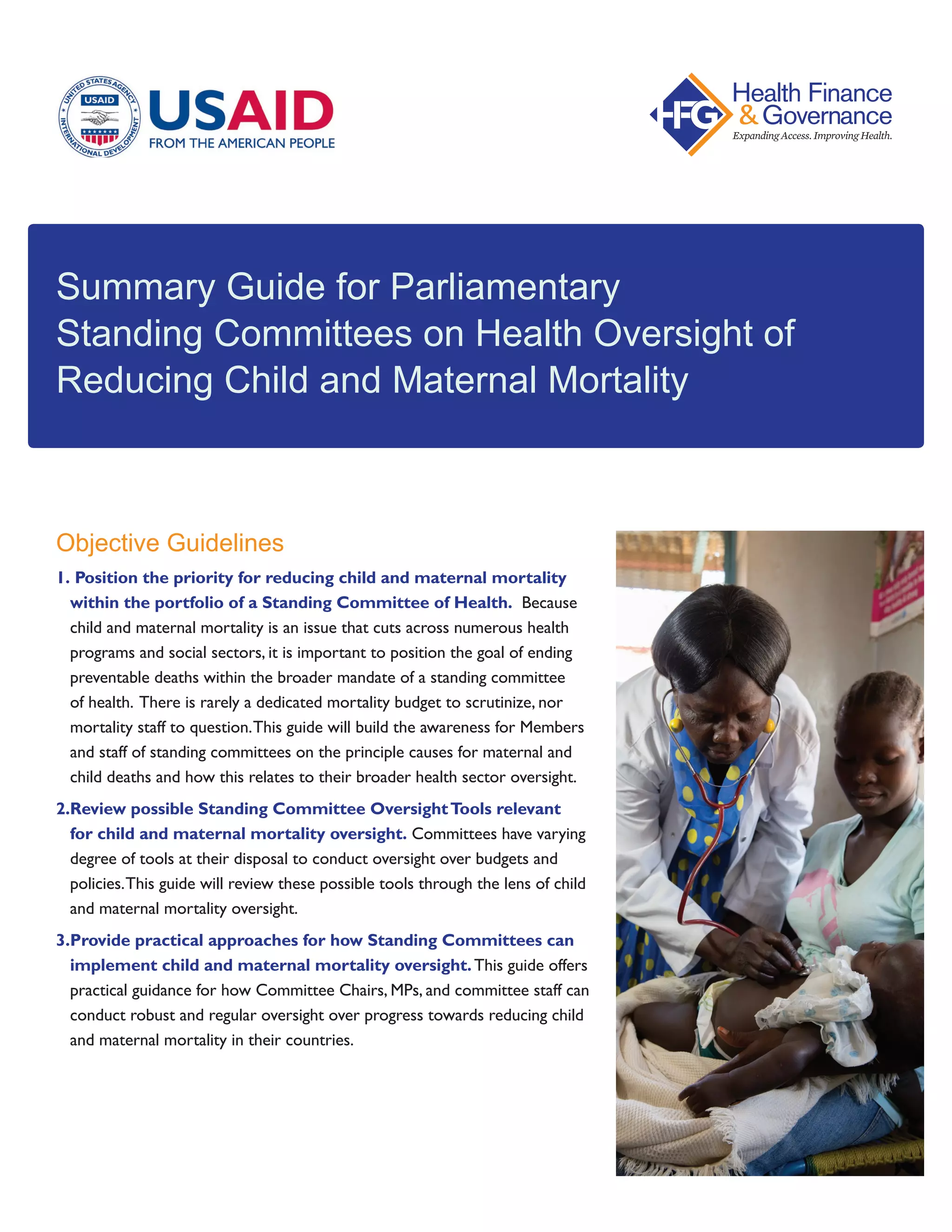 Summary Guide for Parliamentary Standing Committees on Health Oversight ...