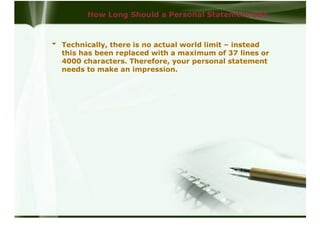 Guide To Personal Statements | PPT