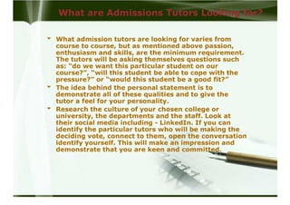 Guide To Personal Statements | PPT