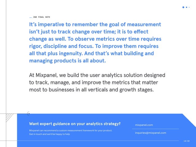A guide to product metrics by Mixpanel | PPT