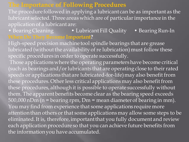 Guide to proper bearing lubrication procedures javid iqbal sodagar | PPT