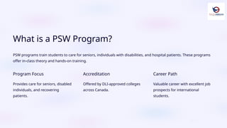 Guide to PSW Course Admissions in Canada for International Students.pptx