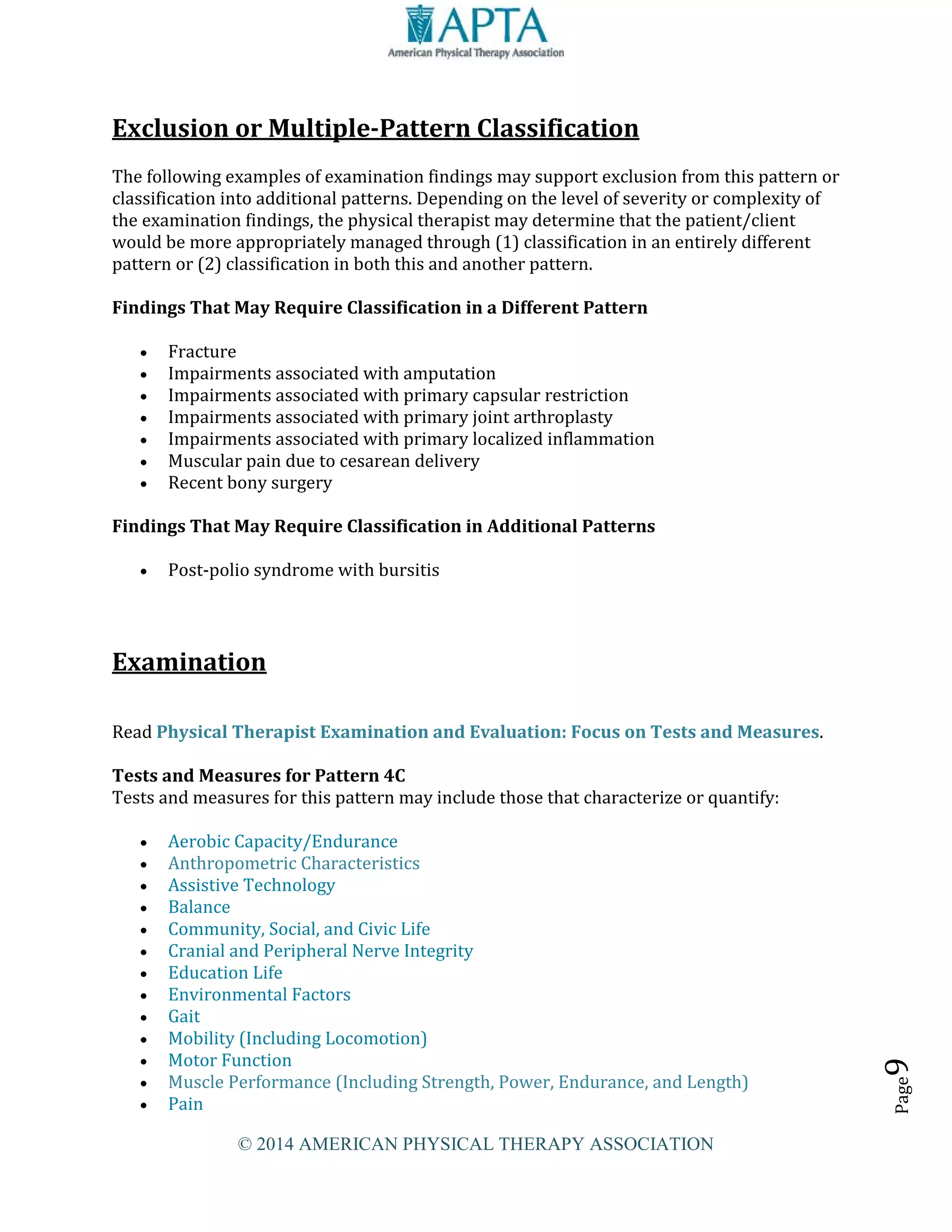 Guide topt practice_practice patternsmusculoskeletal4a_4j | PDF