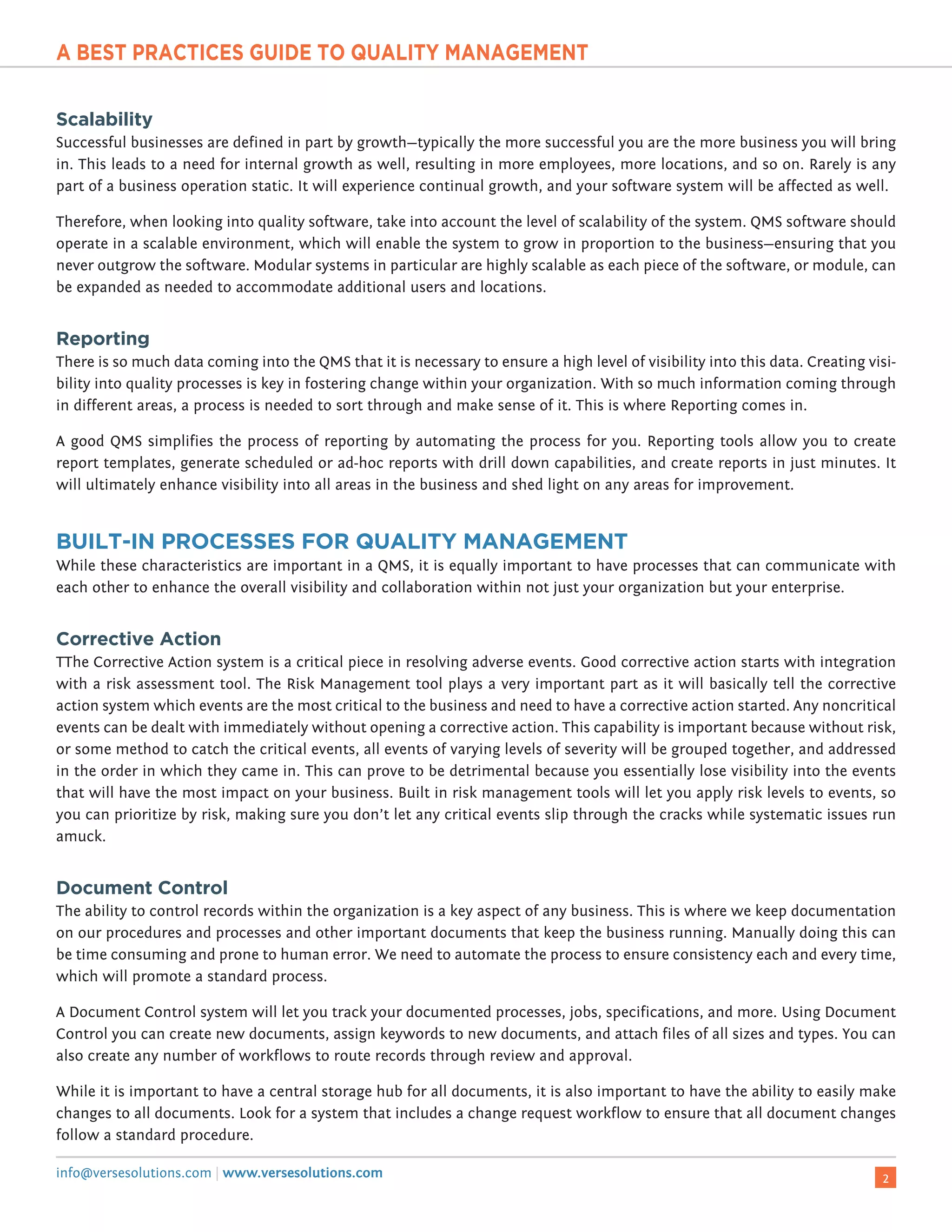 A Best Practices Guide to Quality Management | PDF