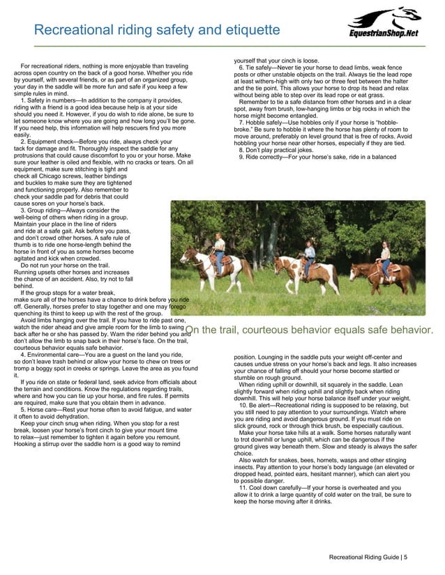 Guide to recreational_horse_riding | PDF | Equine Sports | Sports