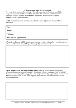 Guide to research study student guide | PDF