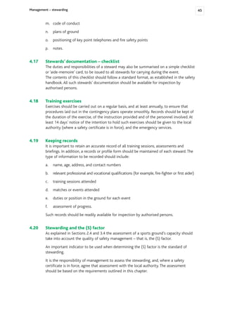 Guide to Safety at Sports Grounds | PDF