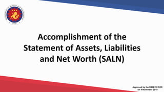 GUIDE TO Statement of Assets, Liabilities and Net Worth (SALN) | PDF