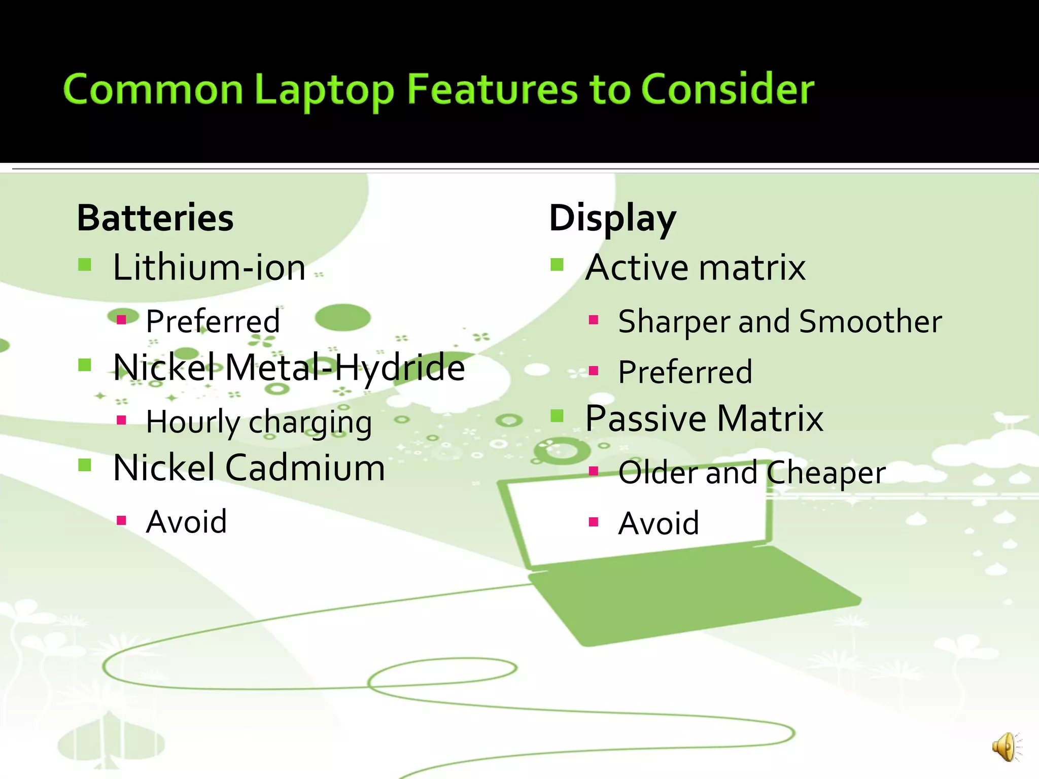 Guide To Selecting A Laptop | PPT | Laptops | Computing