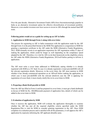 Guide to setting up aif | PDF