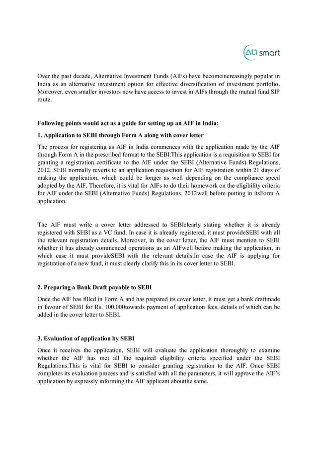 Guide to setting up aif | PDF