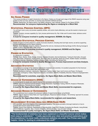 Six sigma statistics | PDF | Business Accounting & Finance | Business