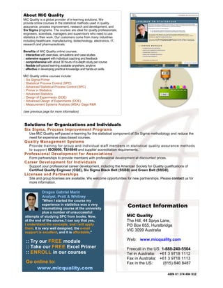 Six sigma statistics | PDF