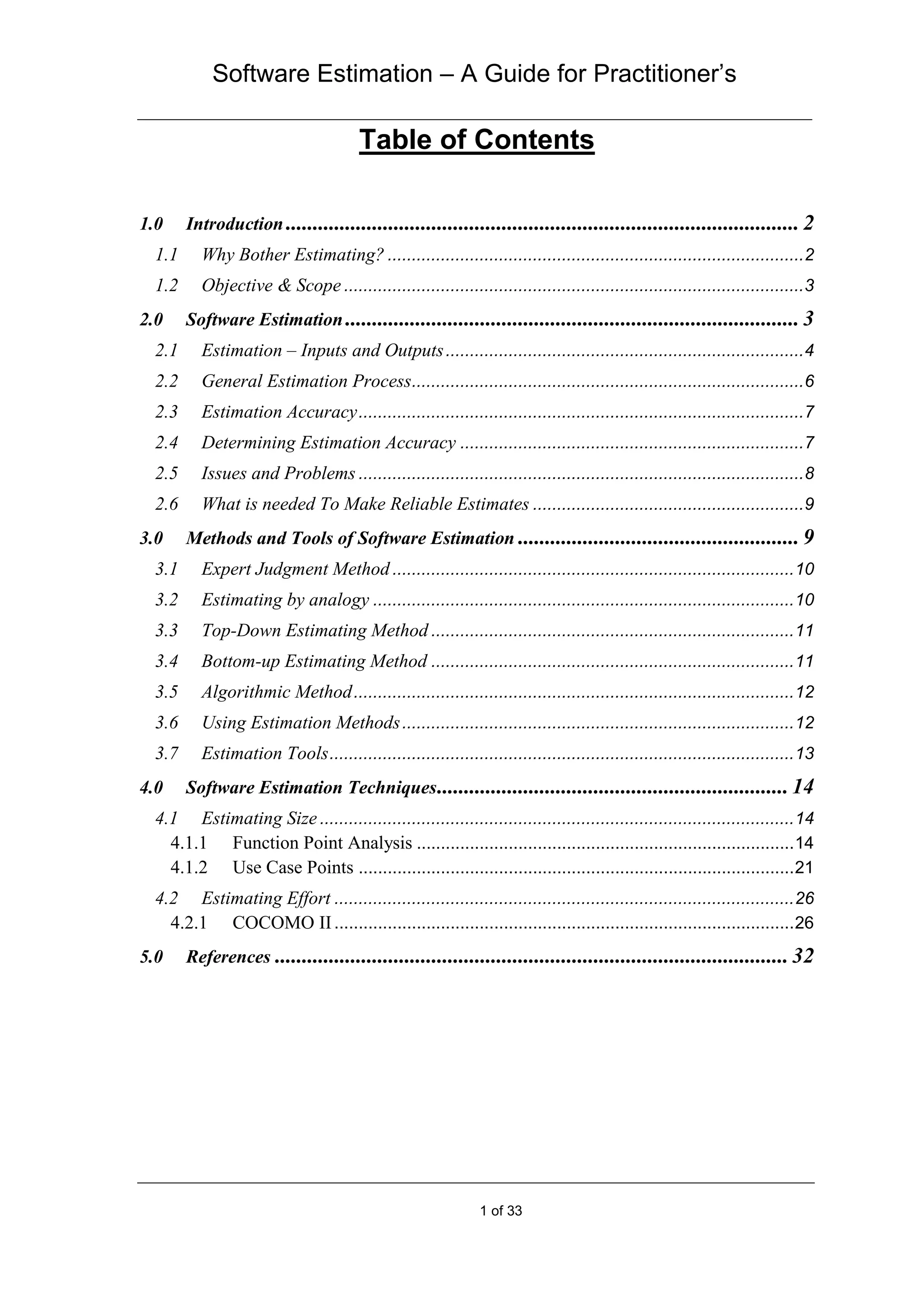 Guide to Software Estimation | PDF