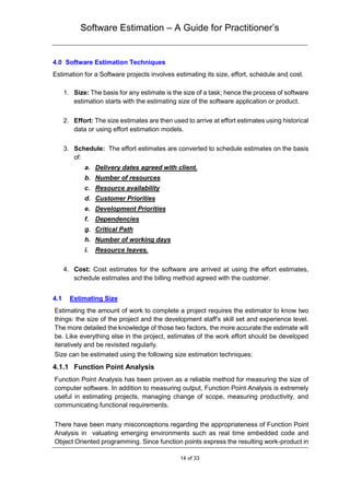 Guide to Software Estimation | PDF
