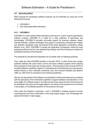 Guide to Software Estimation | PDF