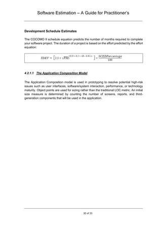 Guide to Software Estimation | PDF