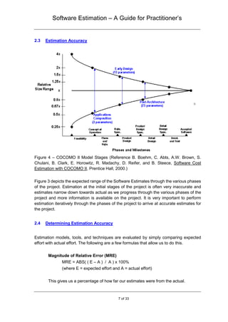 Guide to Software Estimation | PDF