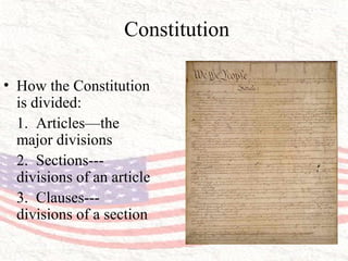 Guide to teaching the U.S. Constitution | PPT