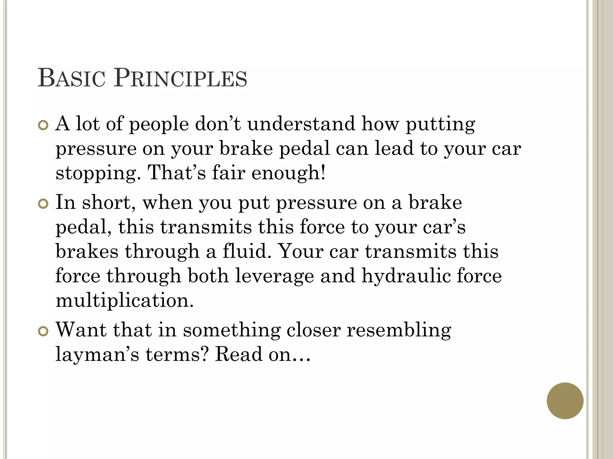 Guide to the brakes | PDF
