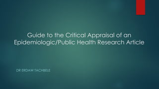 Guide to the Critical Appraisal of (1).pptx