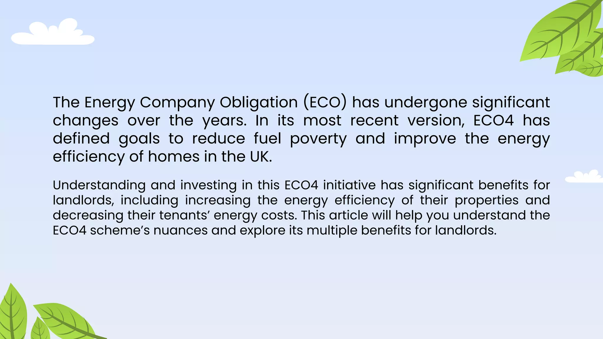 Guide to the ECO4 Scheme for Landlords | PDF