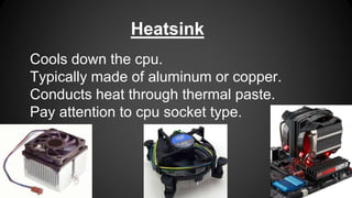 Guide to the insides of a desktop pc | PPT