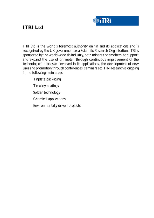 Guide to tinplate | PDF