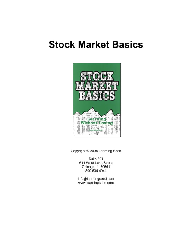 Guide To Understanding The Stock Market | PDF