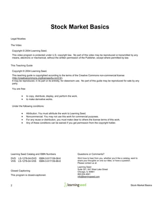 Guide To Understanding The Stock Market | PDF