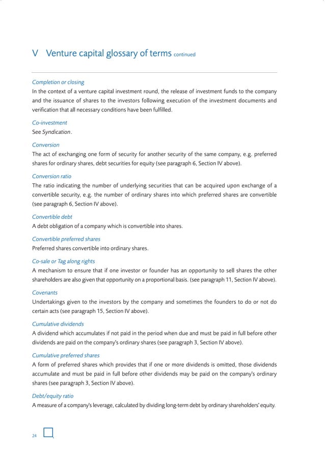 Guide to VC Term Sheet | PPT