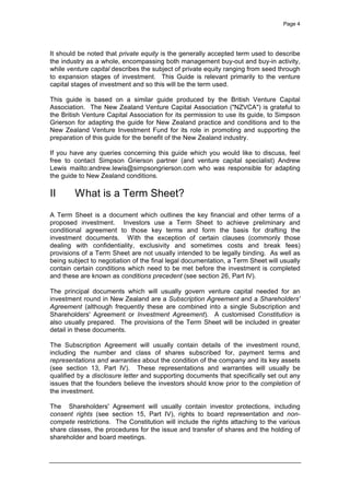 Guide to venture_capital_term_sheets_august_06 (1) | PDF