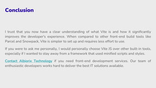 Guide to Vite JS – Modern Fron-End Development Tool | PPTX
