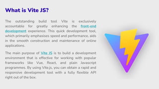 Guide to Vite JS – Modern Fron-End Development Tool | PPTX