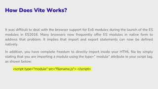 Guide to Vite JS – Modern Fron-End Development Tool | PPTX