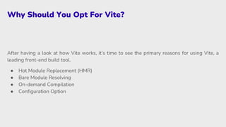 Guide to Vite JS – Modern Fron-End Development Tool | PPTX