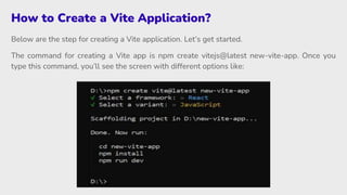 Guide to Vite JS – Modern Fron-End Development Tool | PPTX