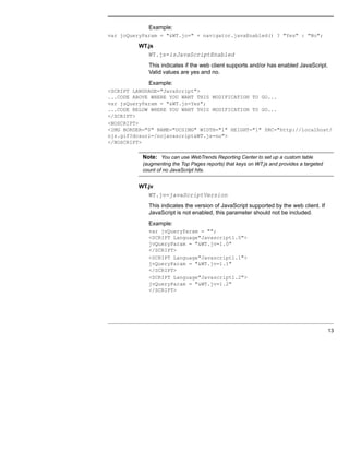 Guide to web trends query parameters | PDF | Web Development | Internet