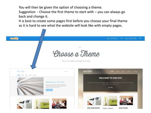 Creating a Weebly website | PPT