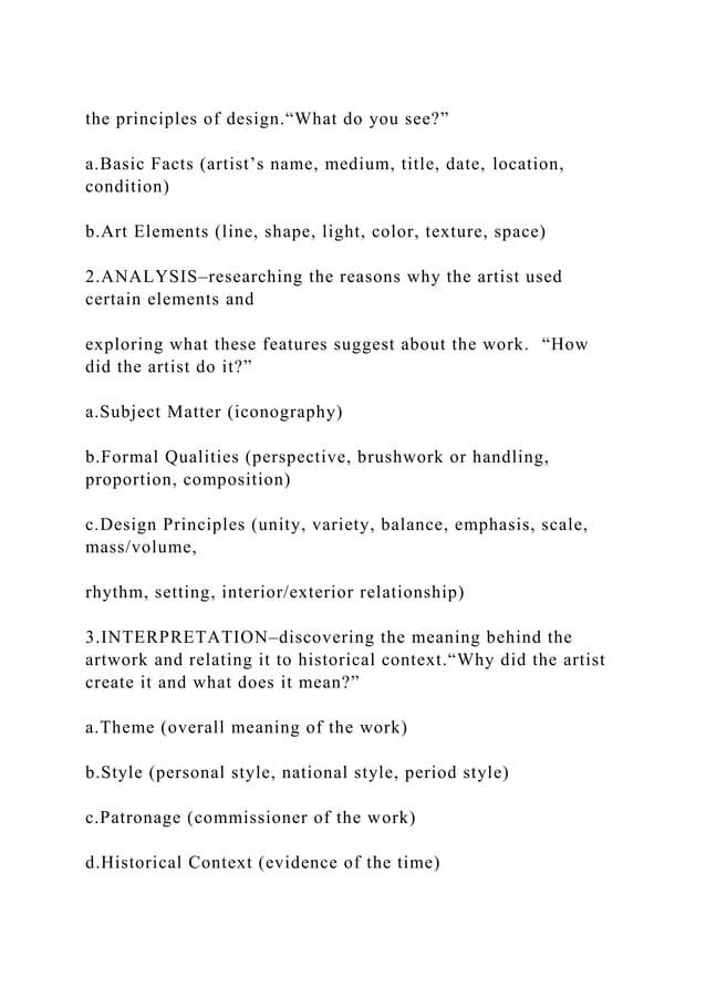 Guide to Writing a Formal AnalysisThe BasicsIn the simpl | PDF