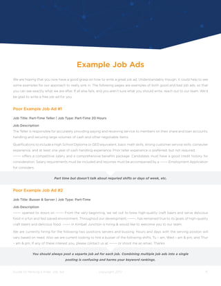 Guide to writing a killer job ad | PDF