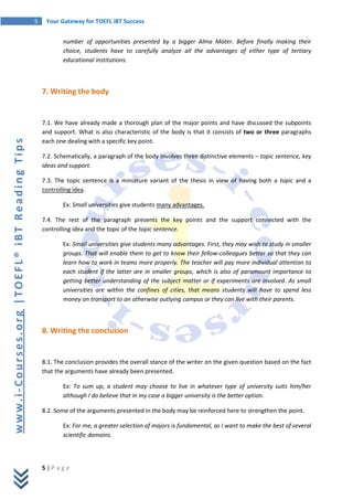 Guide To Writing A Toefl Essay Independent Task | PDF | College ...