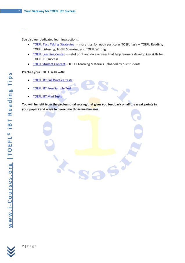 Guide To Writing A Toefl Essay Independent Task | PDF | College ...