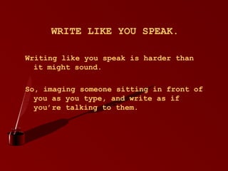 Guide to writing well. | PPT | Freelance Writing | Content Production