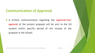 Guide to Writing Project Report for Library & Information Science (LIS ...