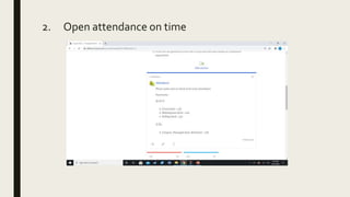 Guide to your attendance | PPT